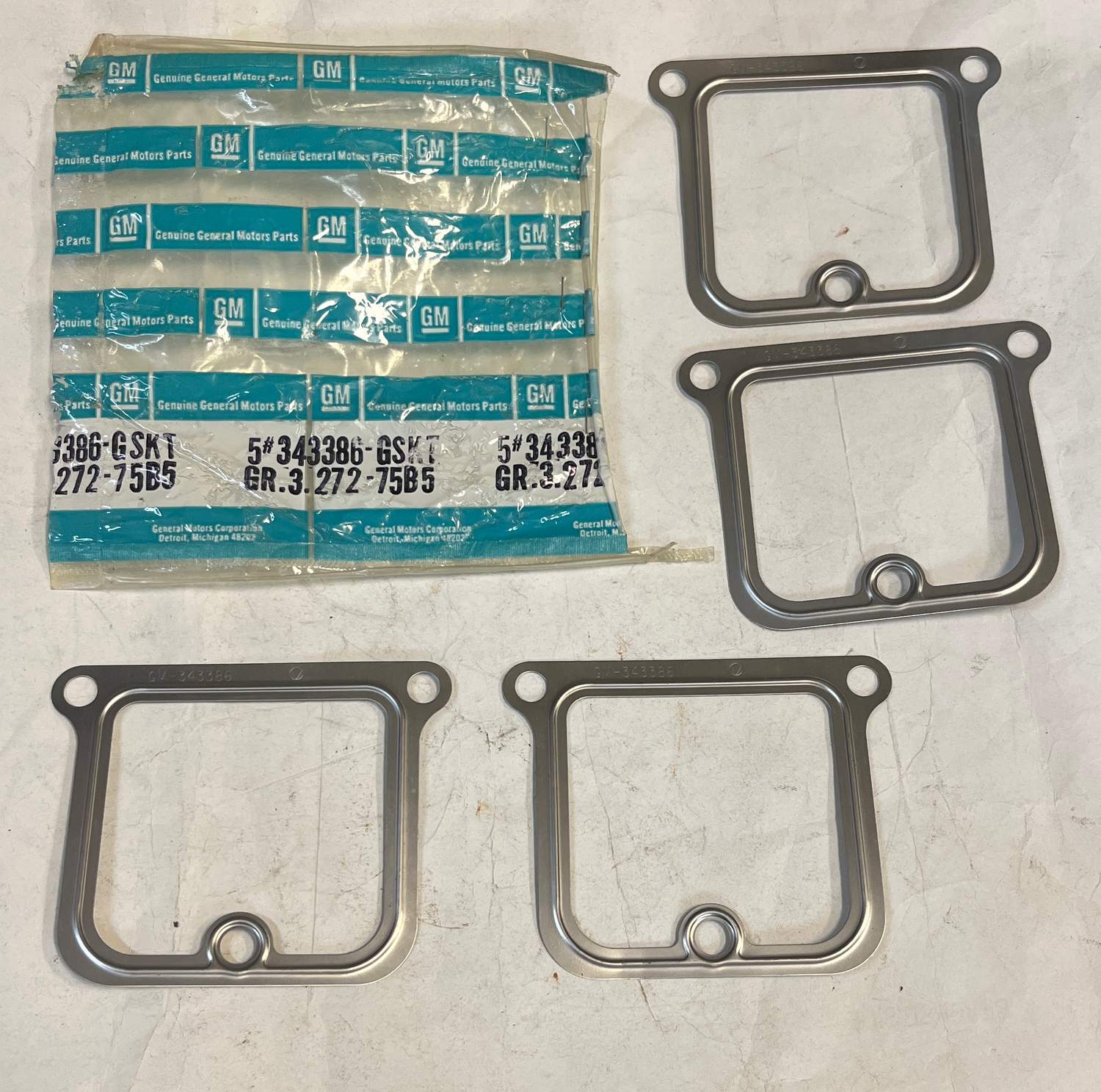 Insug / avgaspackning 153-292cui GM GMC 1962-89, GM gr.3.272 343386 NOS ...