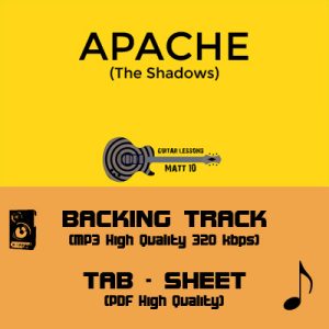 Apache (The Shadow) – Backing Track & Guitar TAB / SHEET | MATT TEN