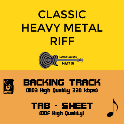 Classic Heavy Metal Riff – Backing Track & Guitar TAB / SHEET | MATT TEN