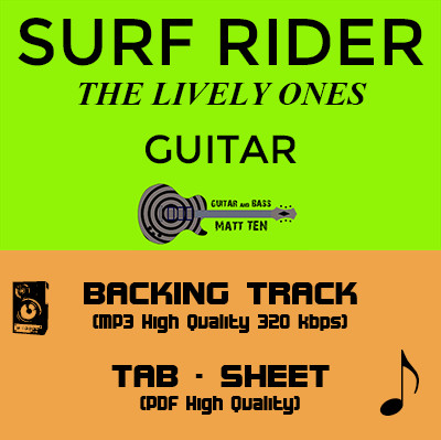 Surf Rider (The Lively Ones) - GUITAR TAB & Backing Track