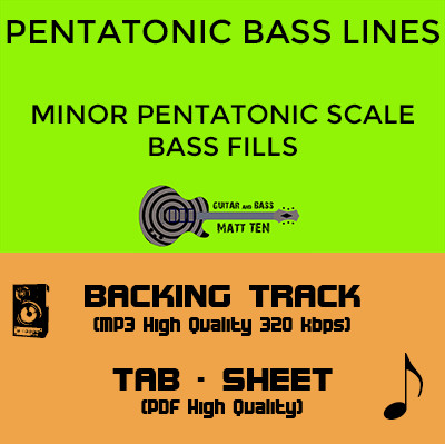 PENTATONIC BASS LINES – Minor Pentatonic Scale Bass Fills – TAB / SHEET ...
