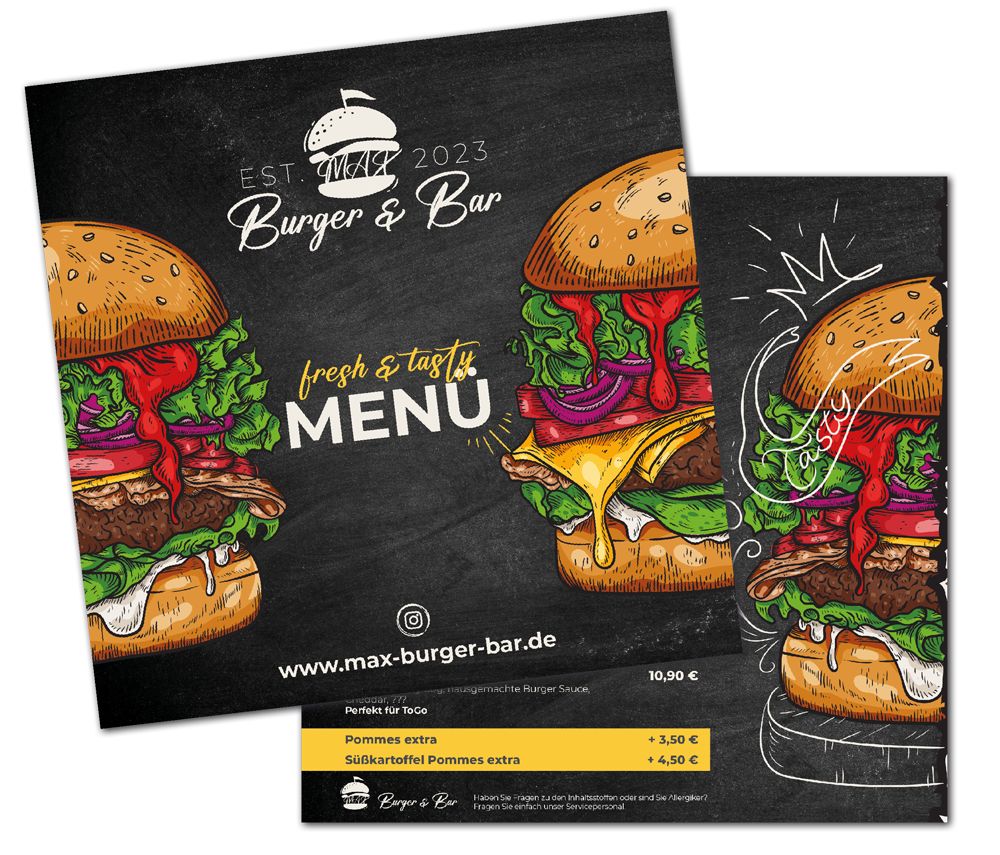 Menü - Max Burger & Bar | Monheim am Rhein