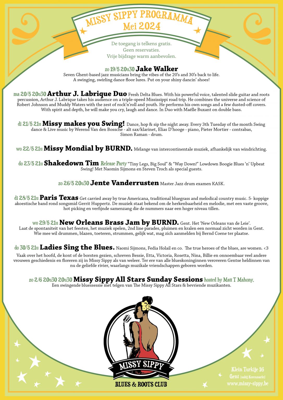 Missy Sippy Blues & Roots Club – Klein Turkije 16, Gent