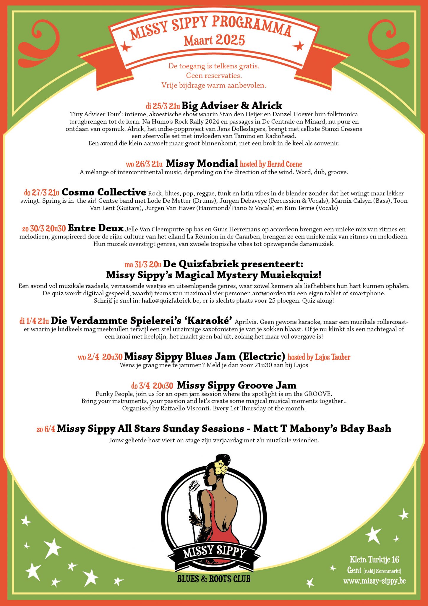 Missy Sippy Blues & Roots Club – Klein Turkije 16, Gent