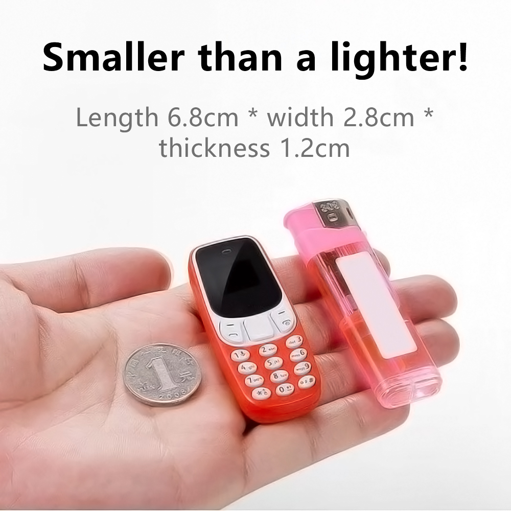 Verdens minste Mobiltelefon 2 SIM-kort lav stråling
