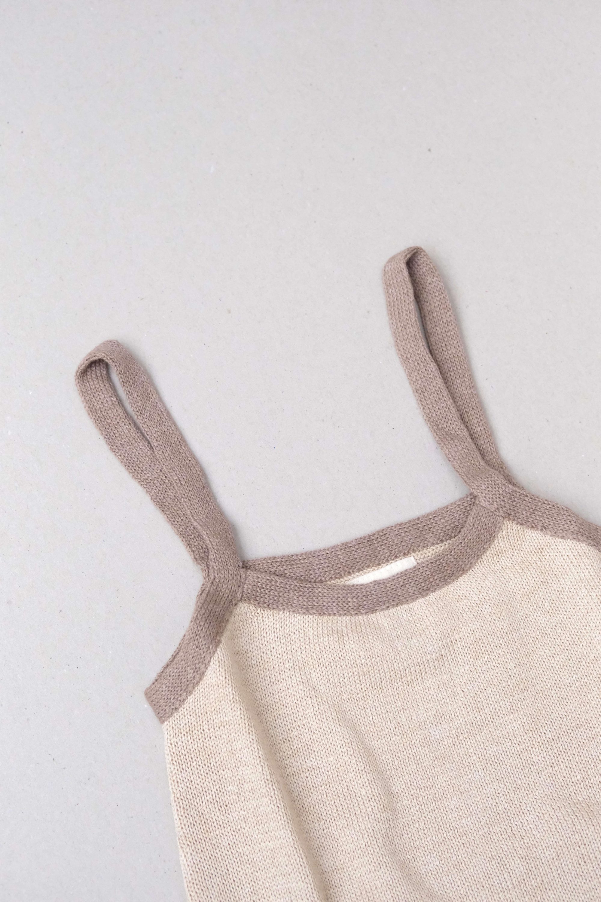 Emma Knit Singlet | Bone with Late Trim – morsel