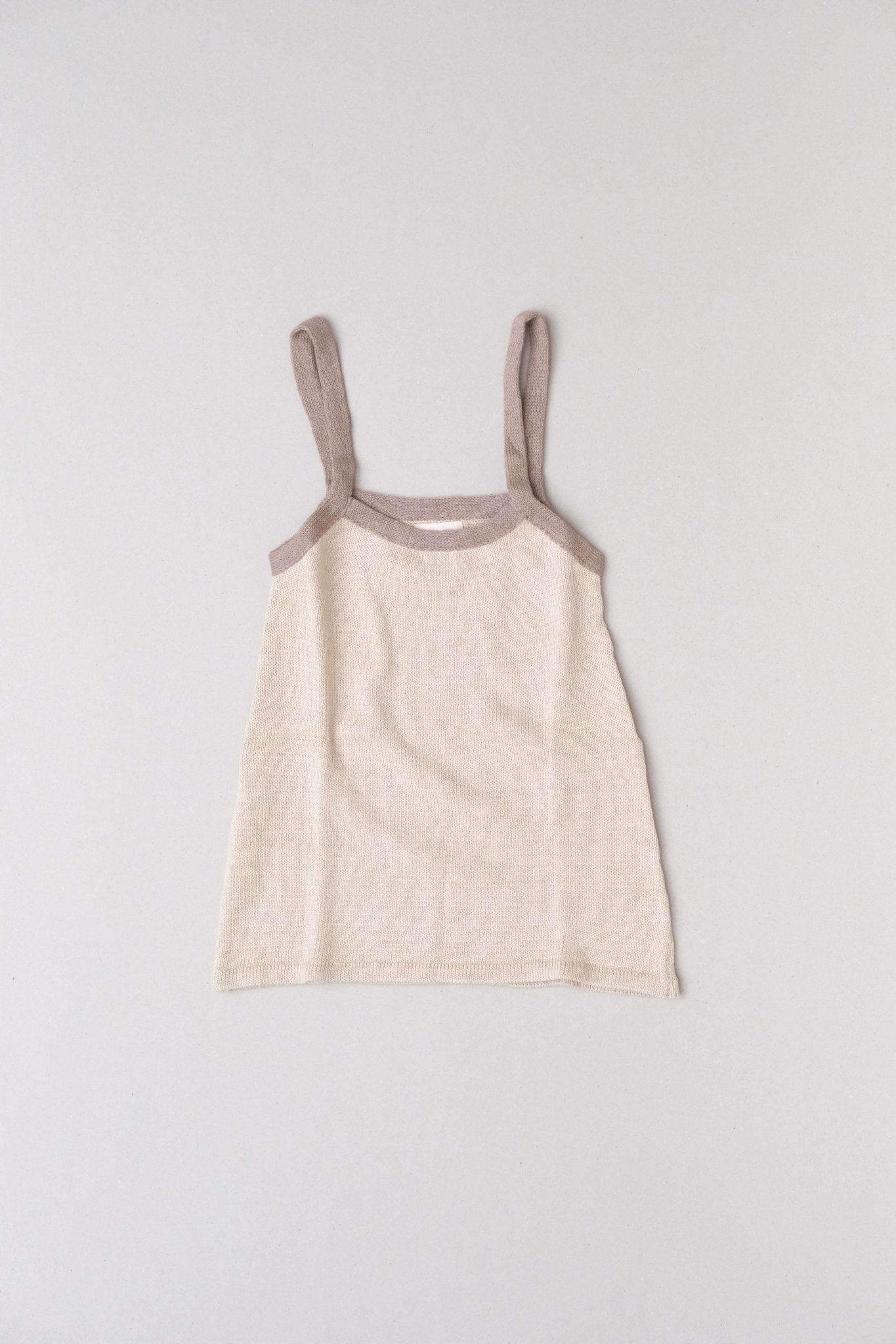 Emma Knit Singlet | Bone with Late Trim – morsel