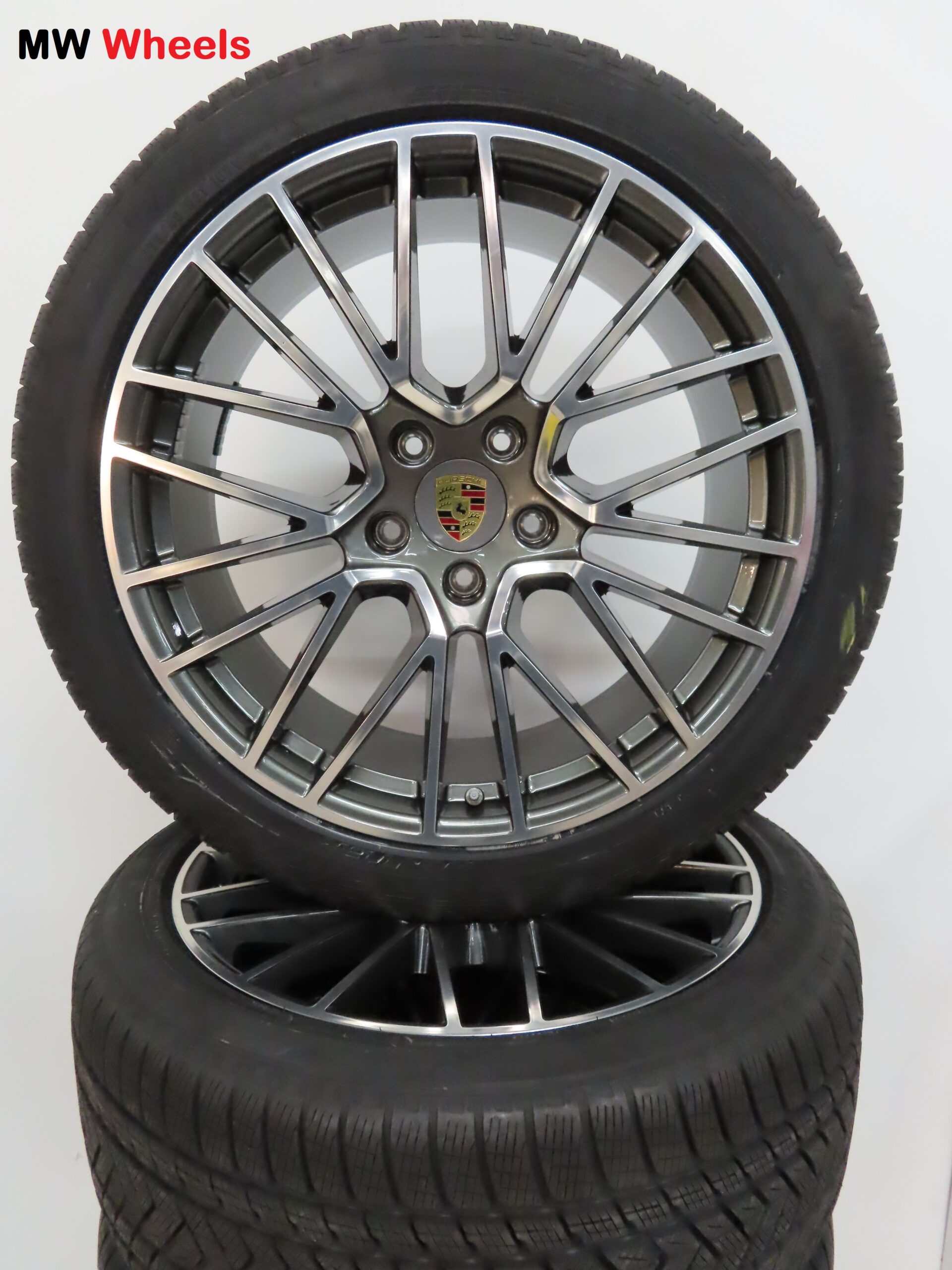 Originele Porsche 21 inch velgen Cayenne E3 9Y SUV met winterbanden - Origineel gebruikte velgen