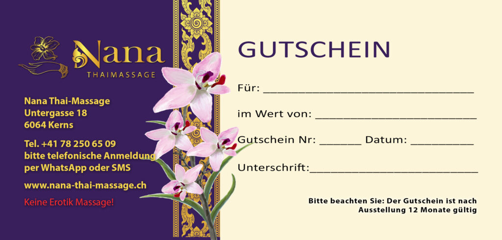 Gutscheine – Nana Thai-Massage