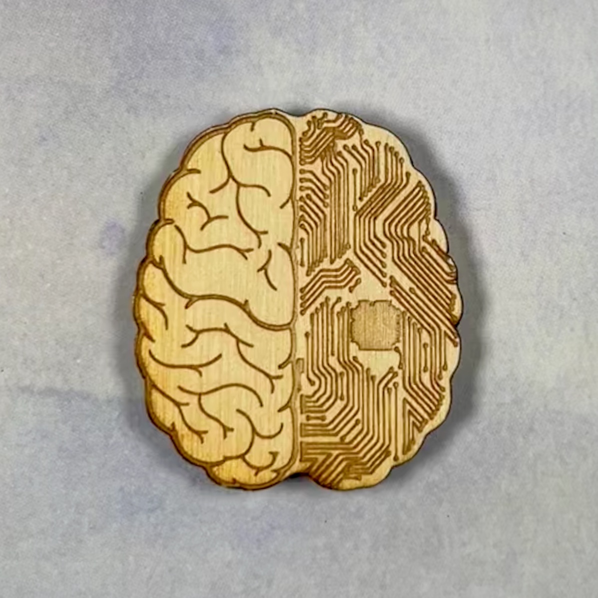 Circuit Board Brain Needleminder - nerdfelt