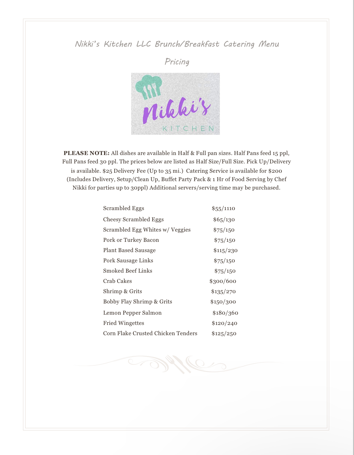 “Buy the Pan” Catering – Nikki's Kitchen ATL