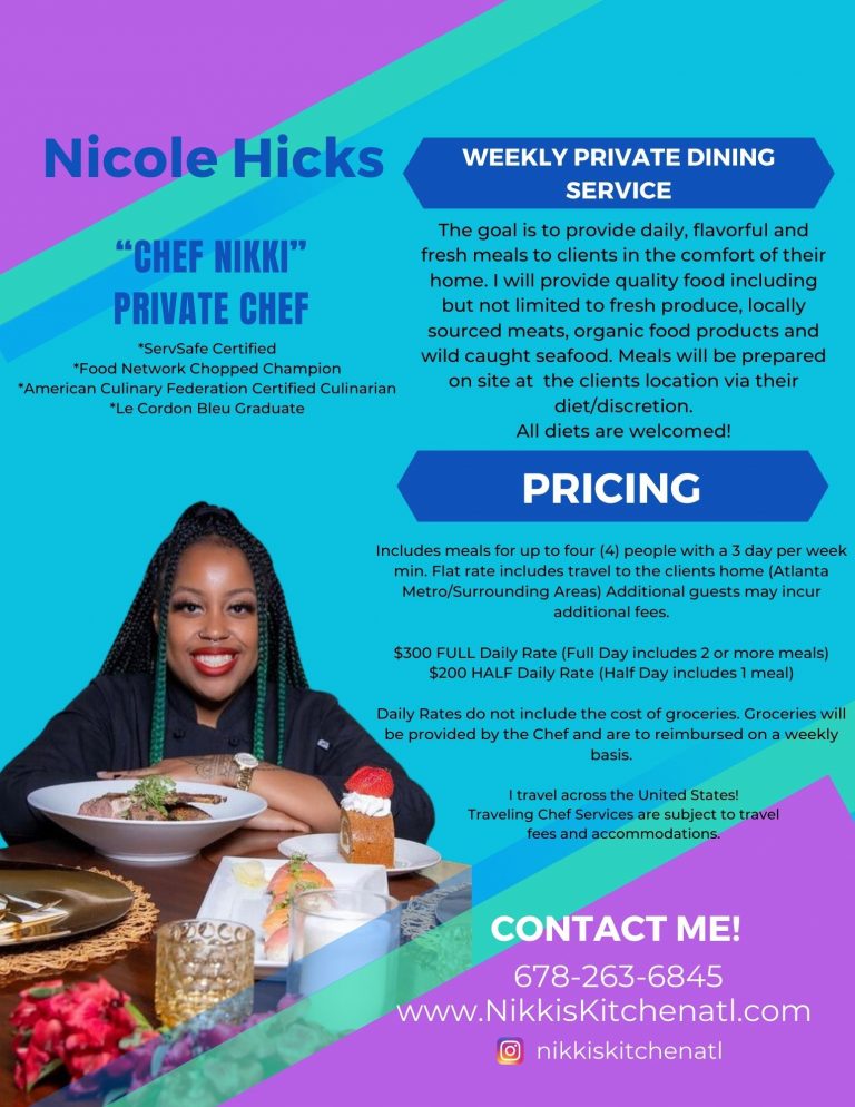 Weekly Private Dining – Nikki's Kitchen ATL
