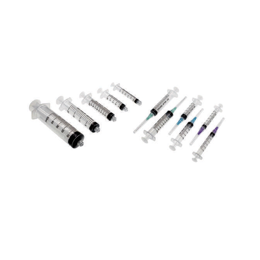3-Parts disposable syringe with luer locker
