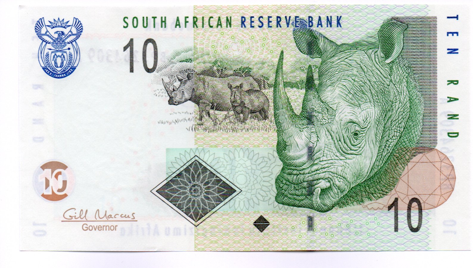 South Africa – 10 Rand 2010 – Pick 128b – Numastic.com