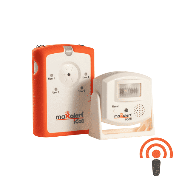 iCall Wireless PIR Motion Detector & Receiver Kit - Nursecall Mats iCall Wireless PIR Motion Detector & Receiver Kit - Nursecall Mats