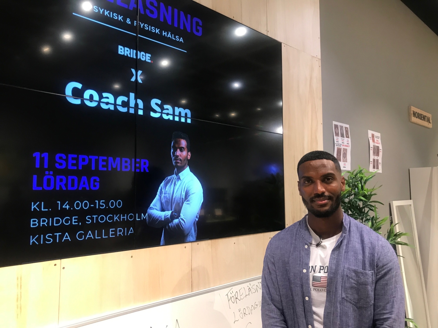 Coach Sam föreläser om en sund livsstil - Nyhetsbyrån Järva