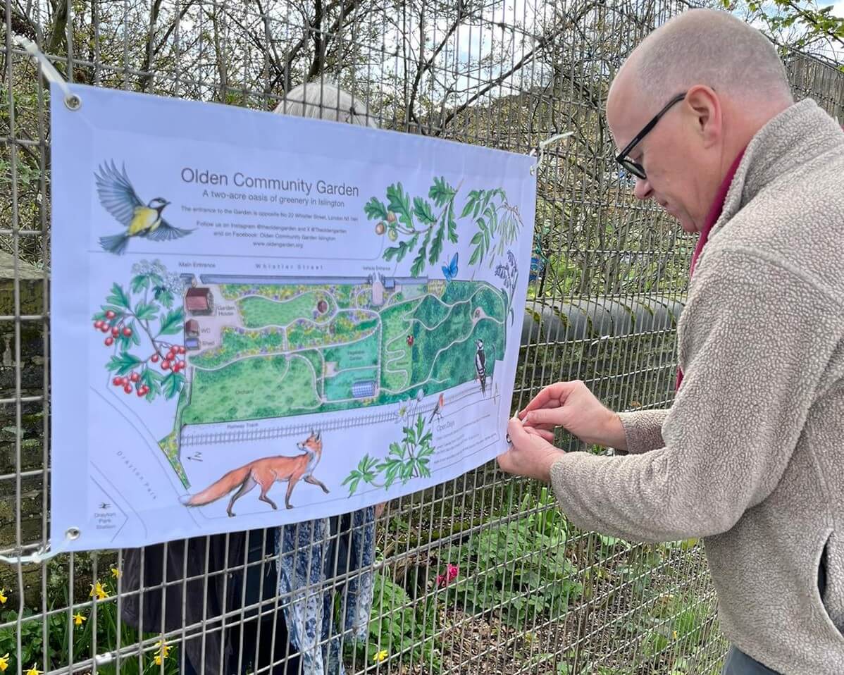 A map for everyone to see - Olden Community Garden