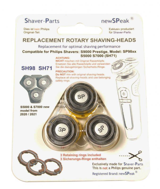 SCHEERKOPPEN INCL. HOUDER, ALTERNATIEF VOOR PHILIPS SH71 / 91 / 98 ...