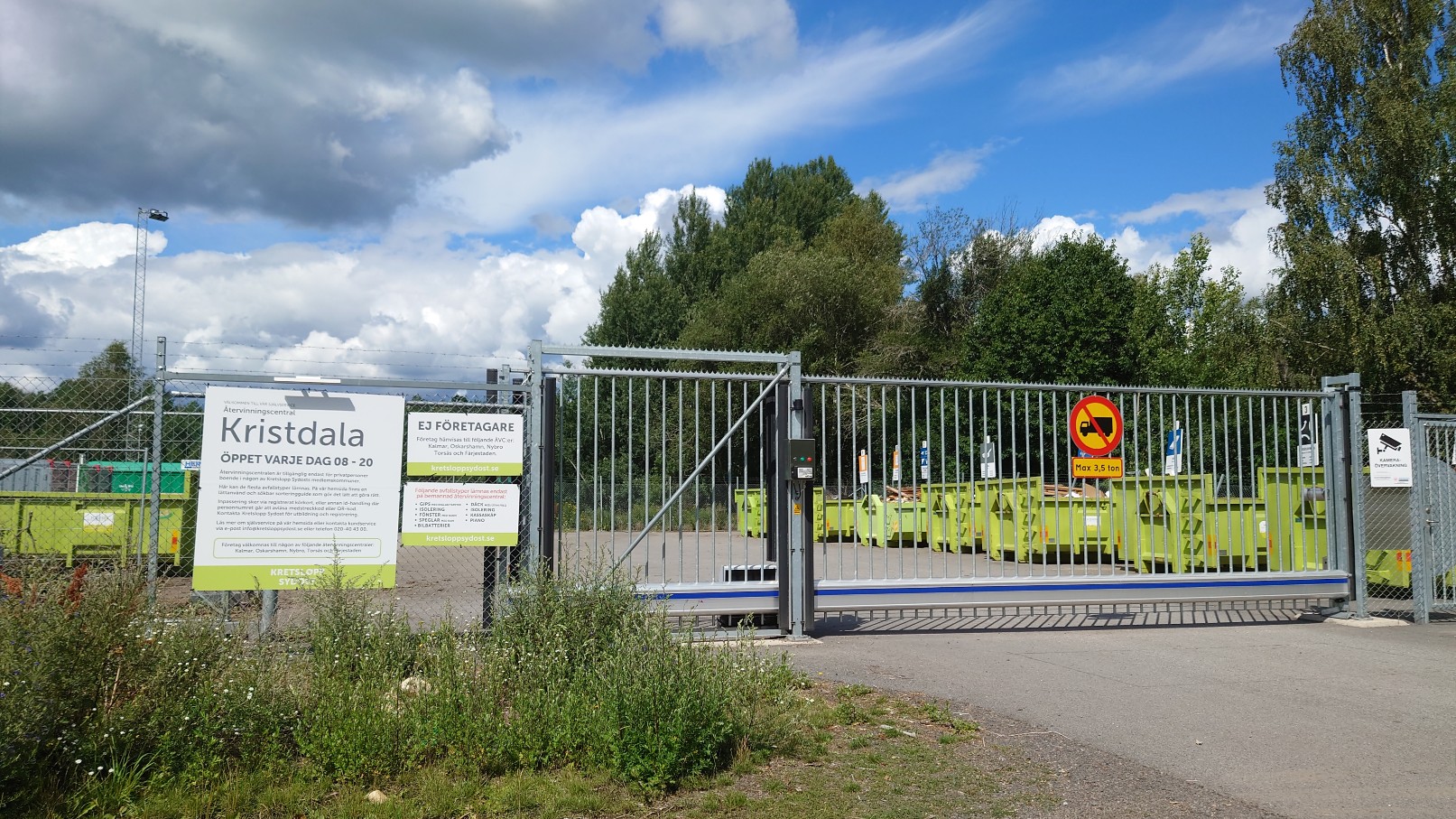 Kretslopp Sydosts anläggning i Kristdala utslagen av åskoväder ...