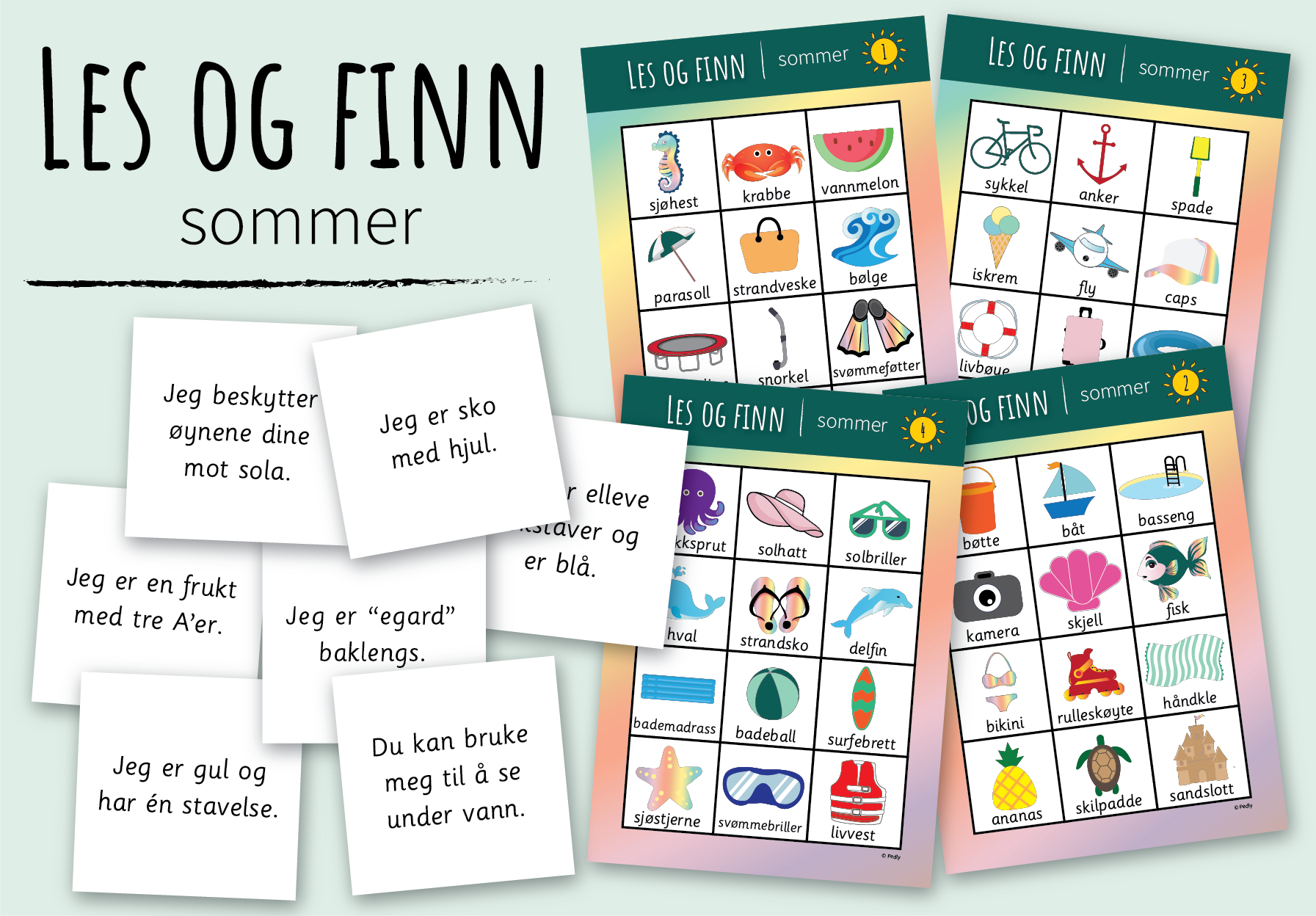 Les og finn: sommer – Pedly