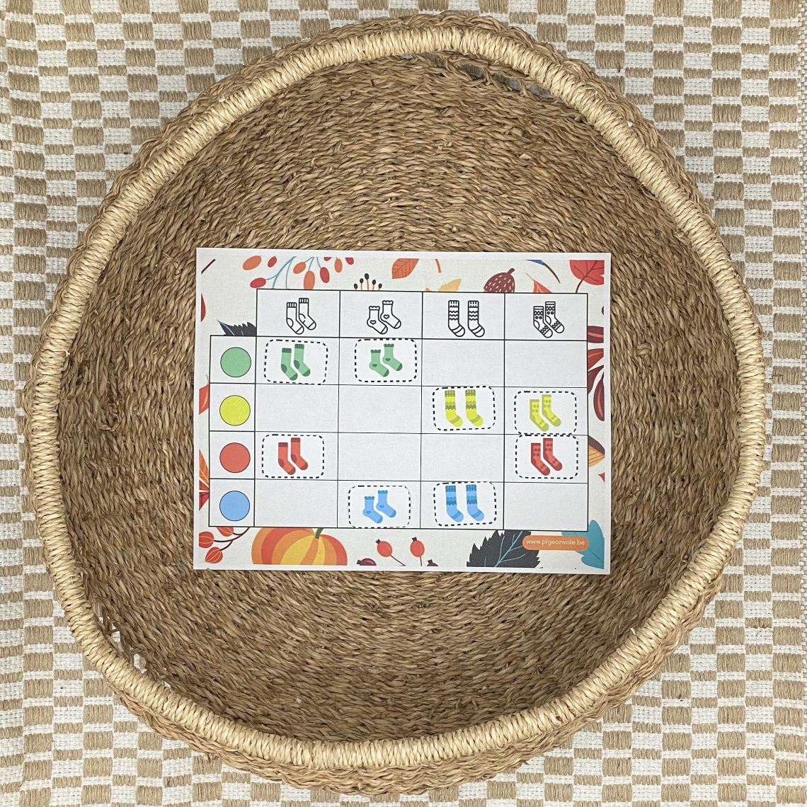 Tableau à double entrée – Automne – Pigeon Vole