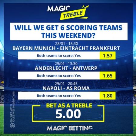 Magic Treble ce week-end sur MagicBetting - Place2bet