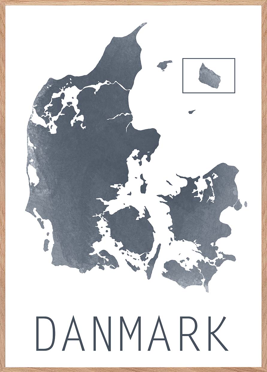 Kort plakater fra Danmark og hele verden | Danmarkskort