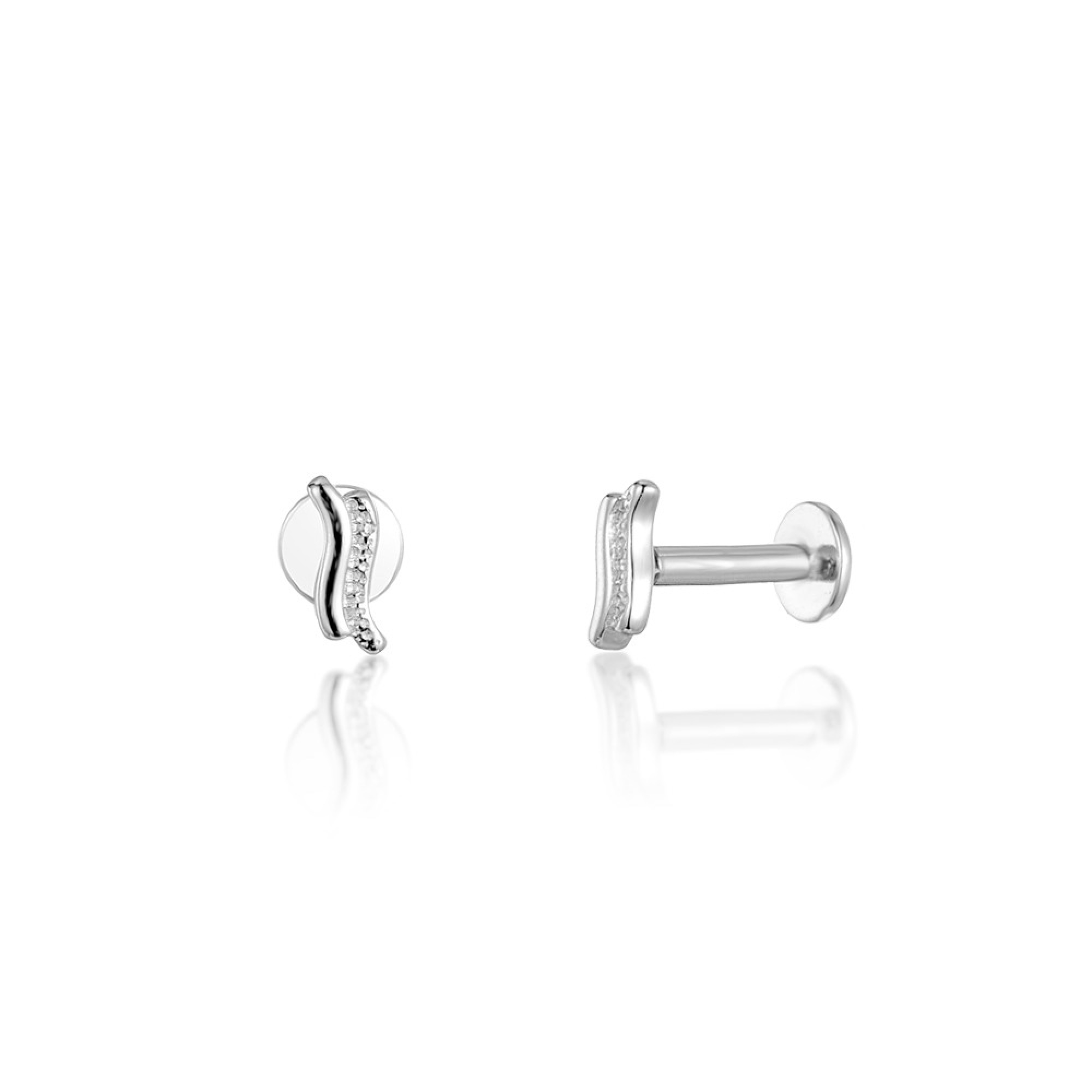 Andrina Labret Gold And Silver Posh Piercing