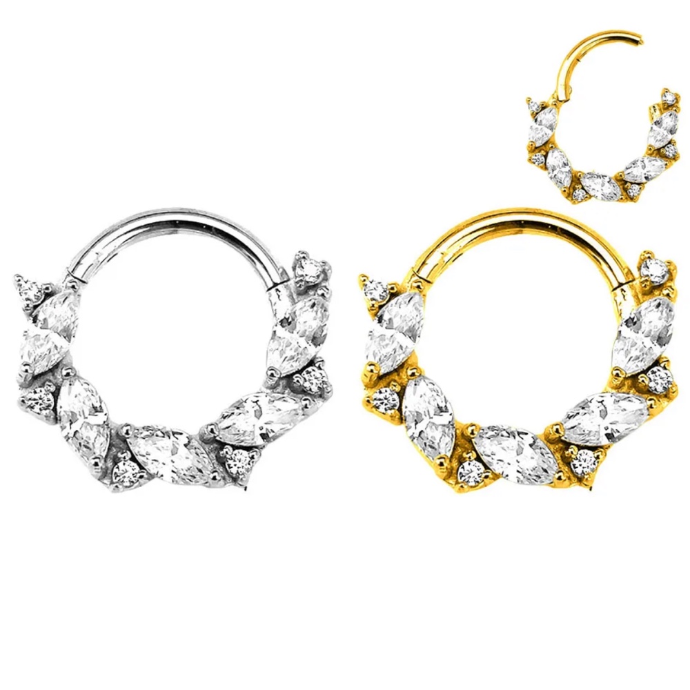 Matrix Hoop (Gold & Silver) - Posh Piercing