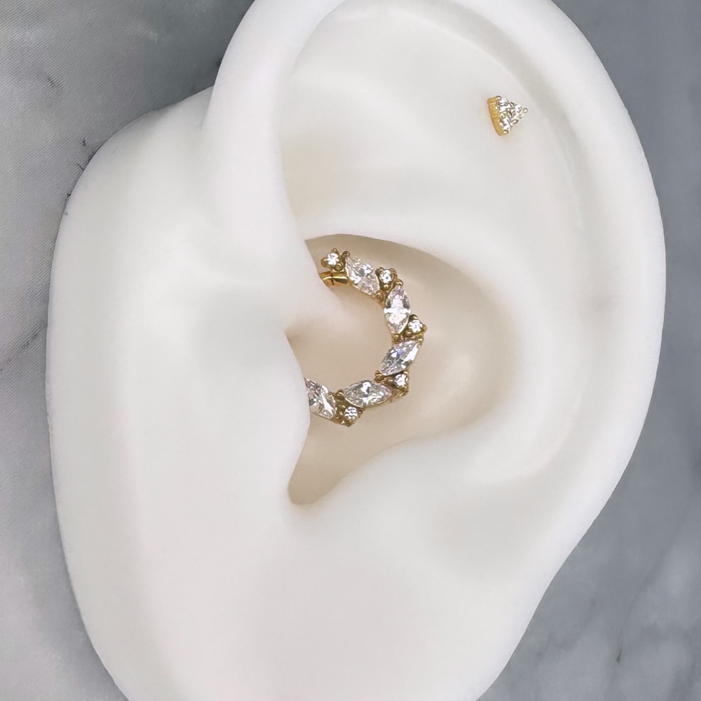 Matrix Hoop (Gold & Silver) - Posh Piercing