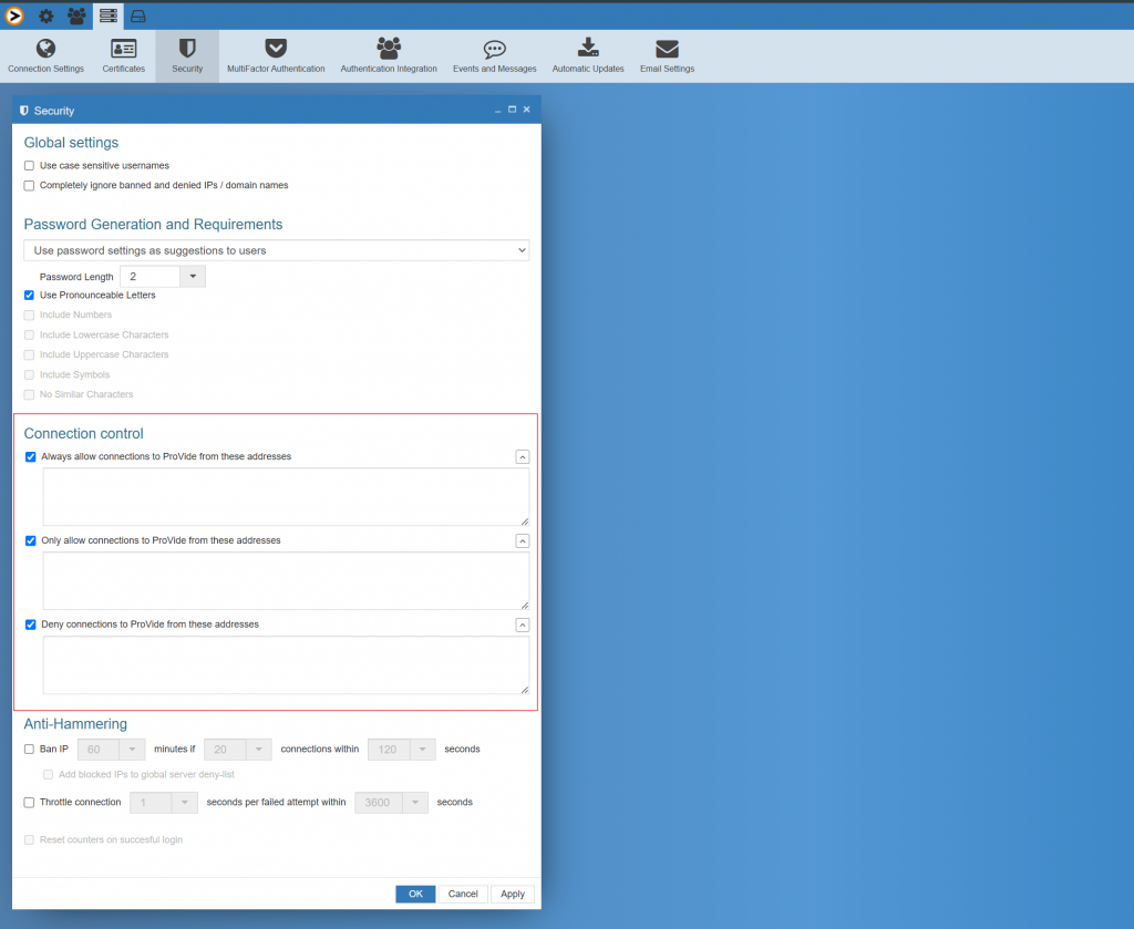 IP Access Management - ProVide Server: Private Cloud Solutions with SFTP