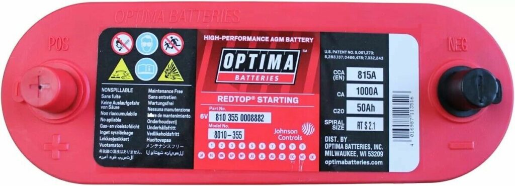 Battery, Optima 6 Volt - PRS 356 - Porsche 356 Parts and Services