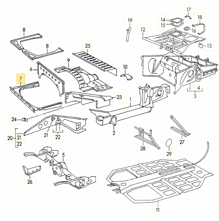 Engine Bay Compartment Trays, Steel - 356 Carrera - PRS 356 - Porsche ...