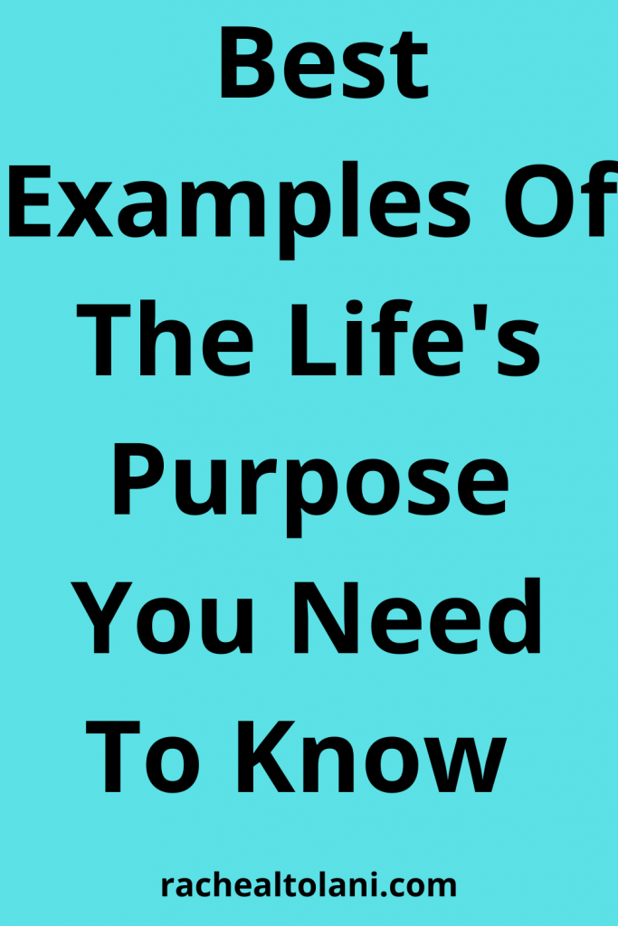 What Are The Life Purpose Examples