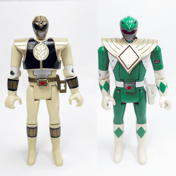 MMPR Fliphead White Ranger & Green Ranger Shield - Rangers Remorphed