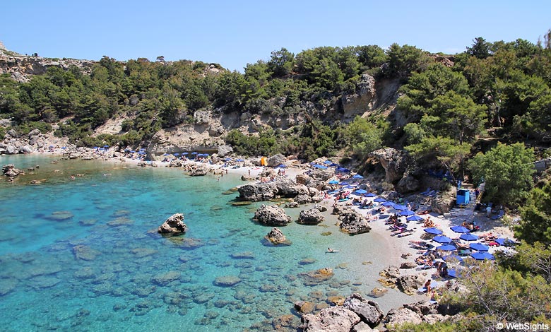 Anthony Quinn beach - stunning scenery | Rhodes Beaches