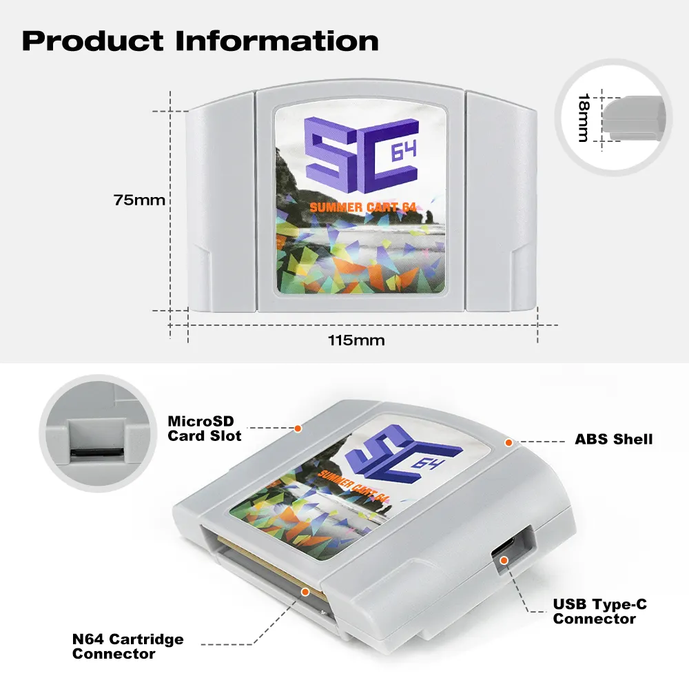 Nintendo 64 Summer Cart 64 Everdrive - Right Sprite Retro gaming UK