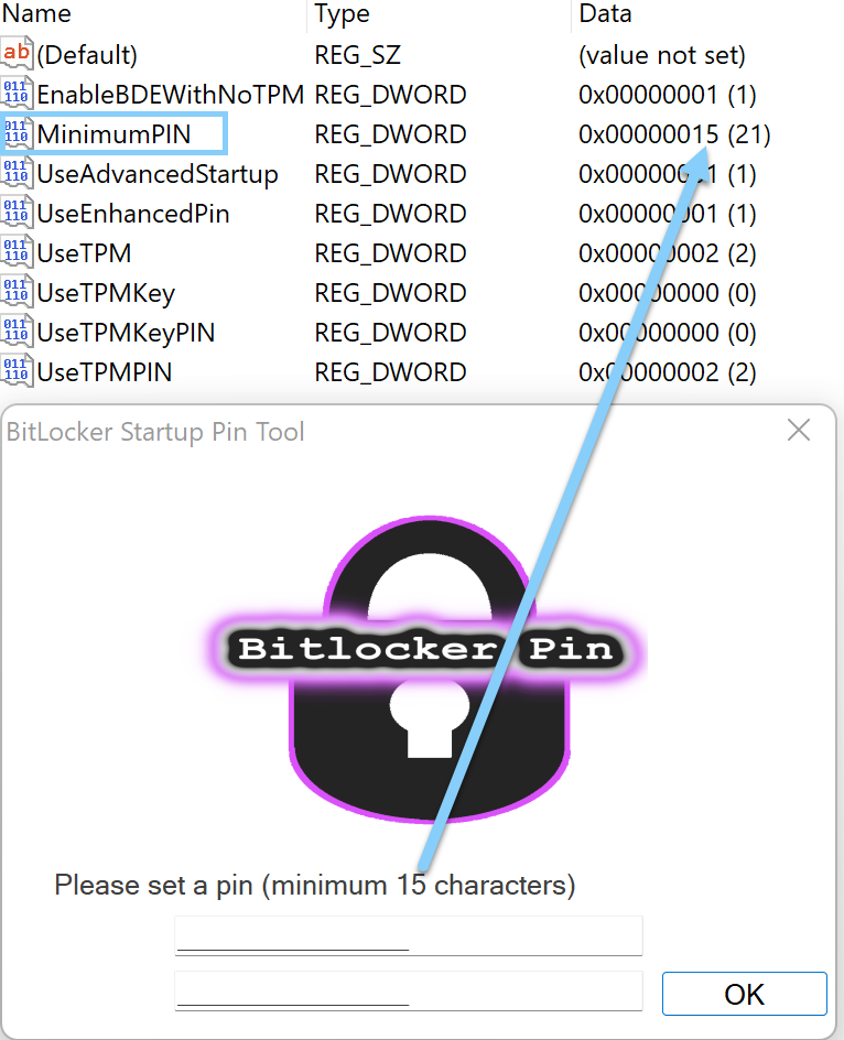 Notice how the tool updates based on policy/registry values.