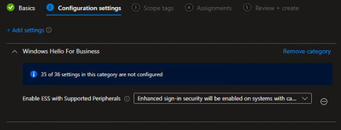 Assign the policy to a test group