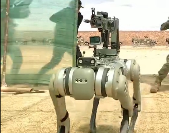 China shows armed robot dog at military drills - Rockingrobots