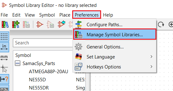 KiCAD Version 5 or later - SamacSys