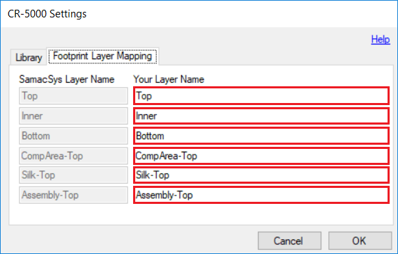 CR-5000 - Library Loader Footprint Mapping - SamacSys