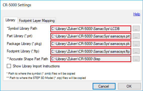Importing Zuken CR-5000 library files using Components Manager - SamacSys
