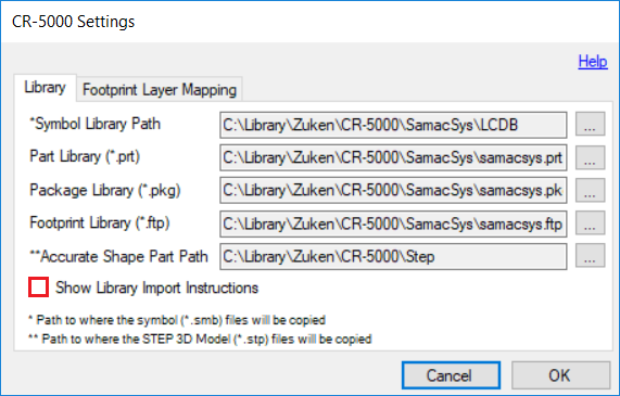 Importing Zuken CR-5000 library files using Components Manager - SamacSys