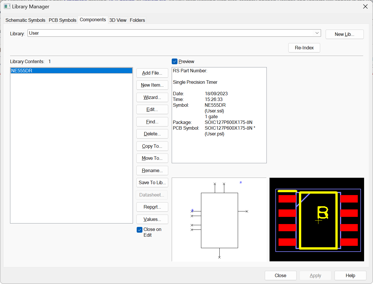 DesignSpark PCB Library (*.dsl) Import - SamacSys