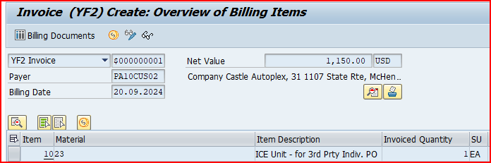 SAP SD Billing