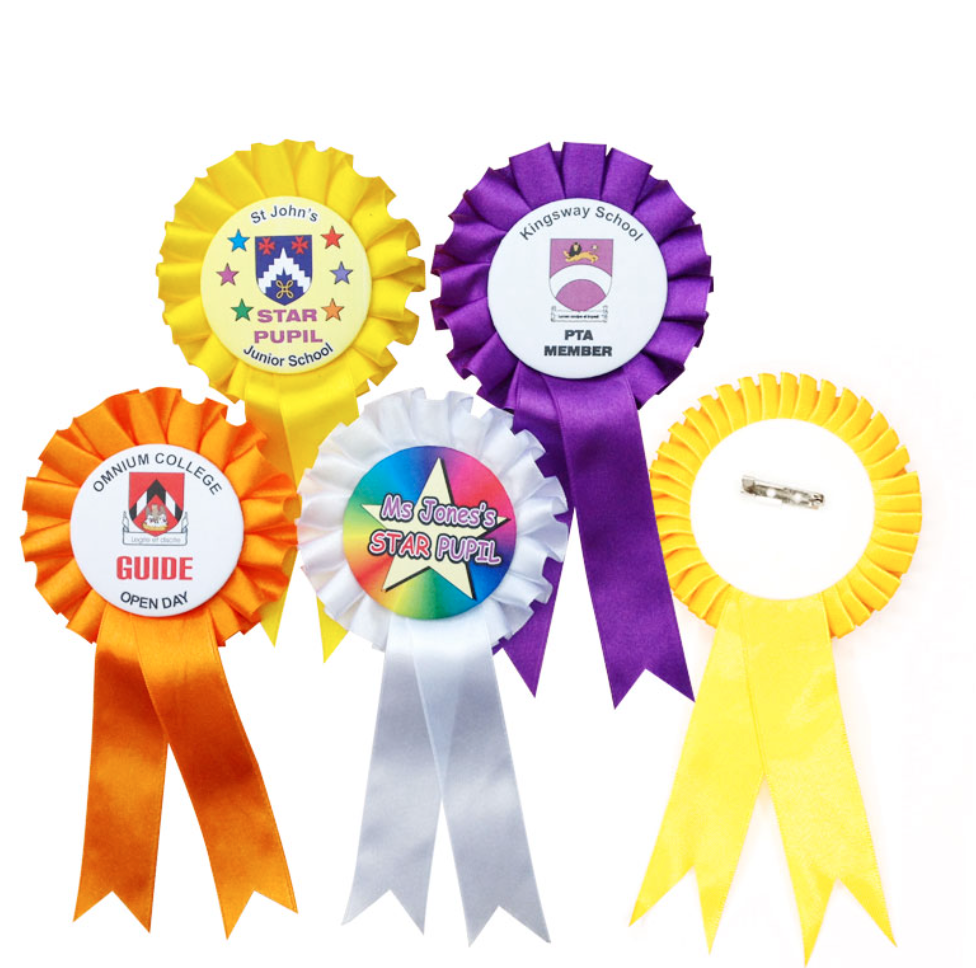 Custom School Rosettes - schoolprintedproducts.com
