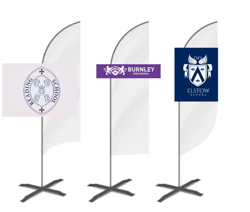Custom School Flags - schoolprintedproducts.com