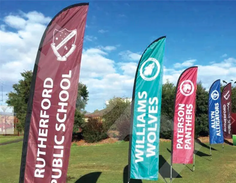 Custom School Flags - schoolprintedproducts.com