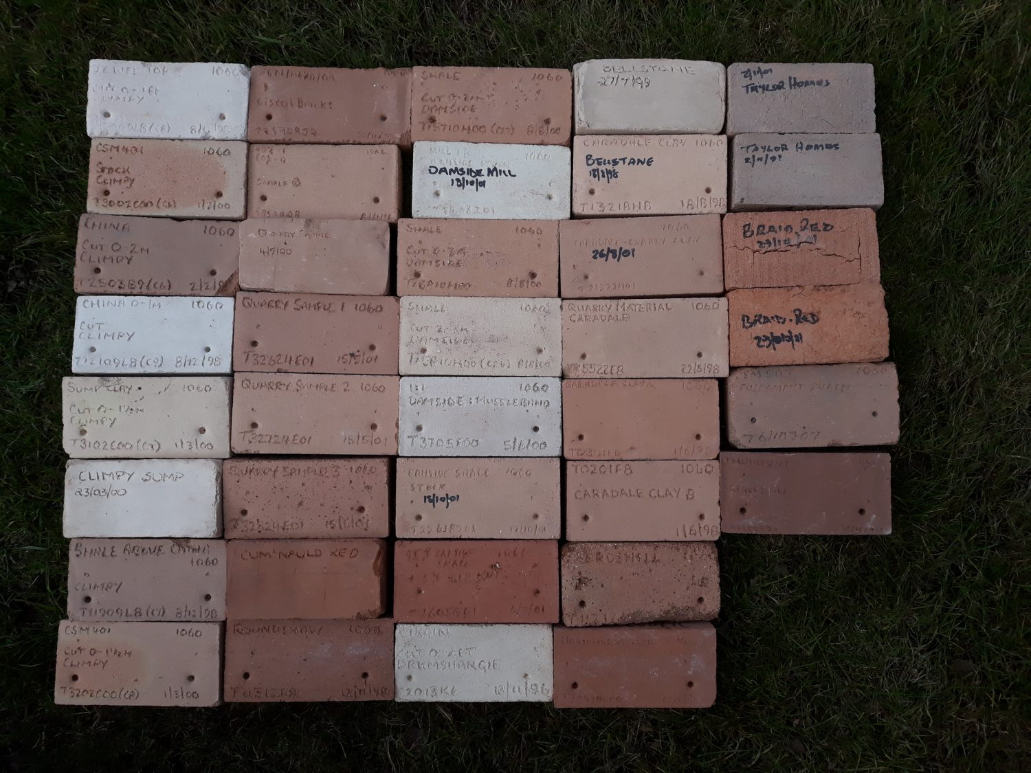 Clay samples | Scotland's Brick and Tile Manufacturing Industry
